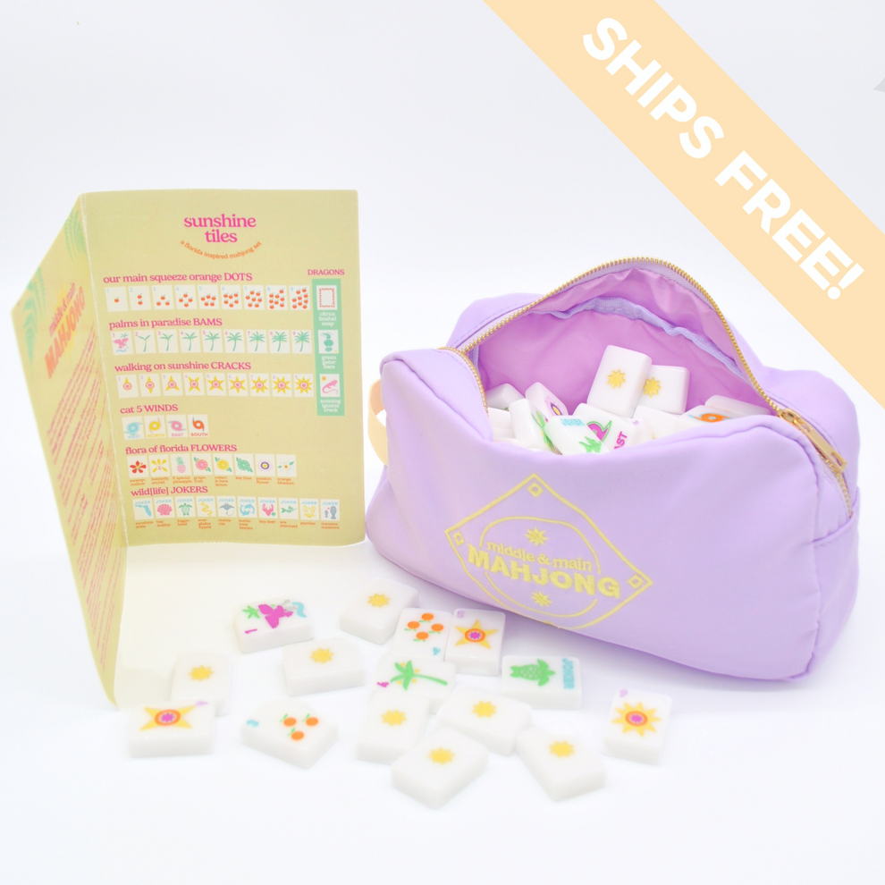 Sunshine Tiles- A Florida Inspired Mahjong Set – Middle and Main Mahjong
