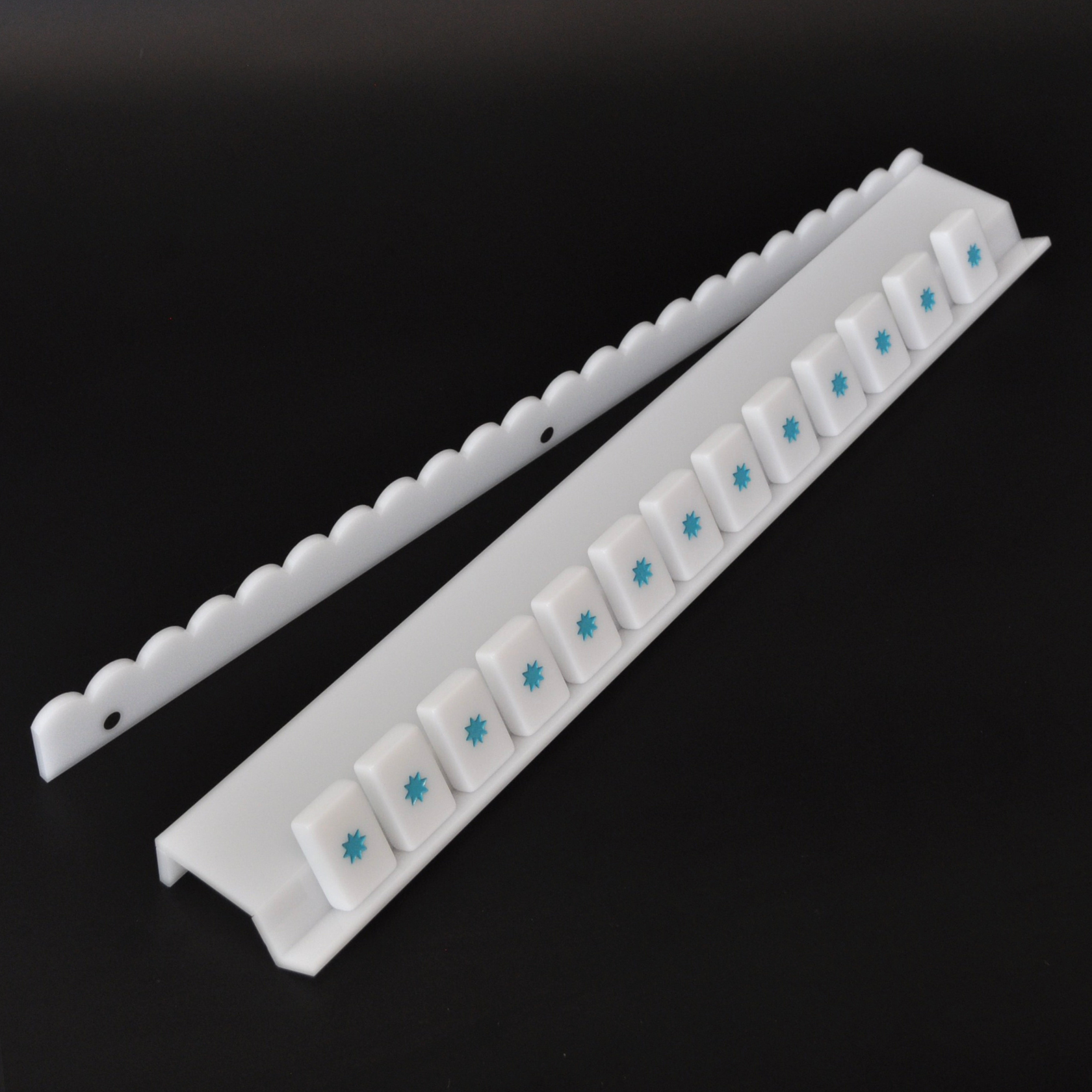 Milk Glass Collection Mahjong Rack and Pusher, Set of 4 – Middle and ...